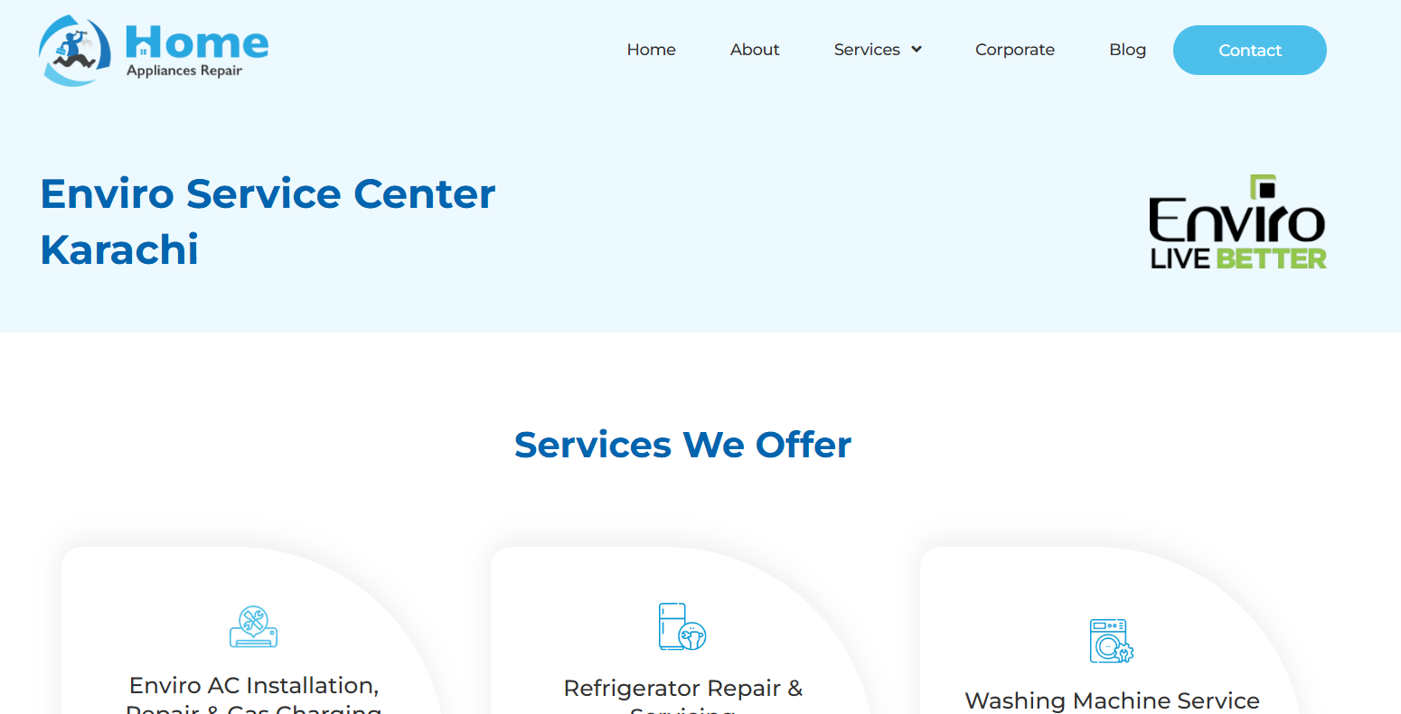 Enviro Service Center Karachi | HomeAppliancesRepair