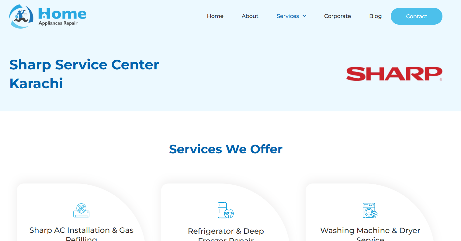 Sharp Service Center Karachi | HomeAppliancesRepair